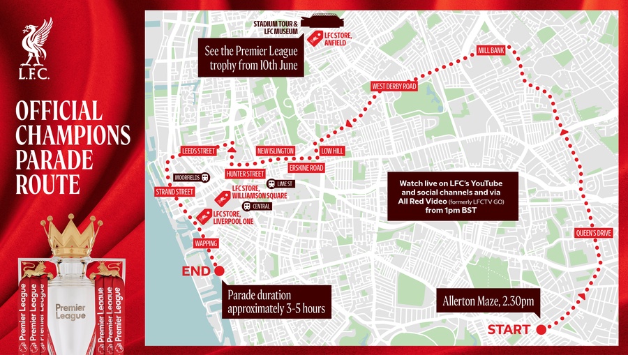 Slik får du med deg paraden gjennom Liverpool | Arkiv