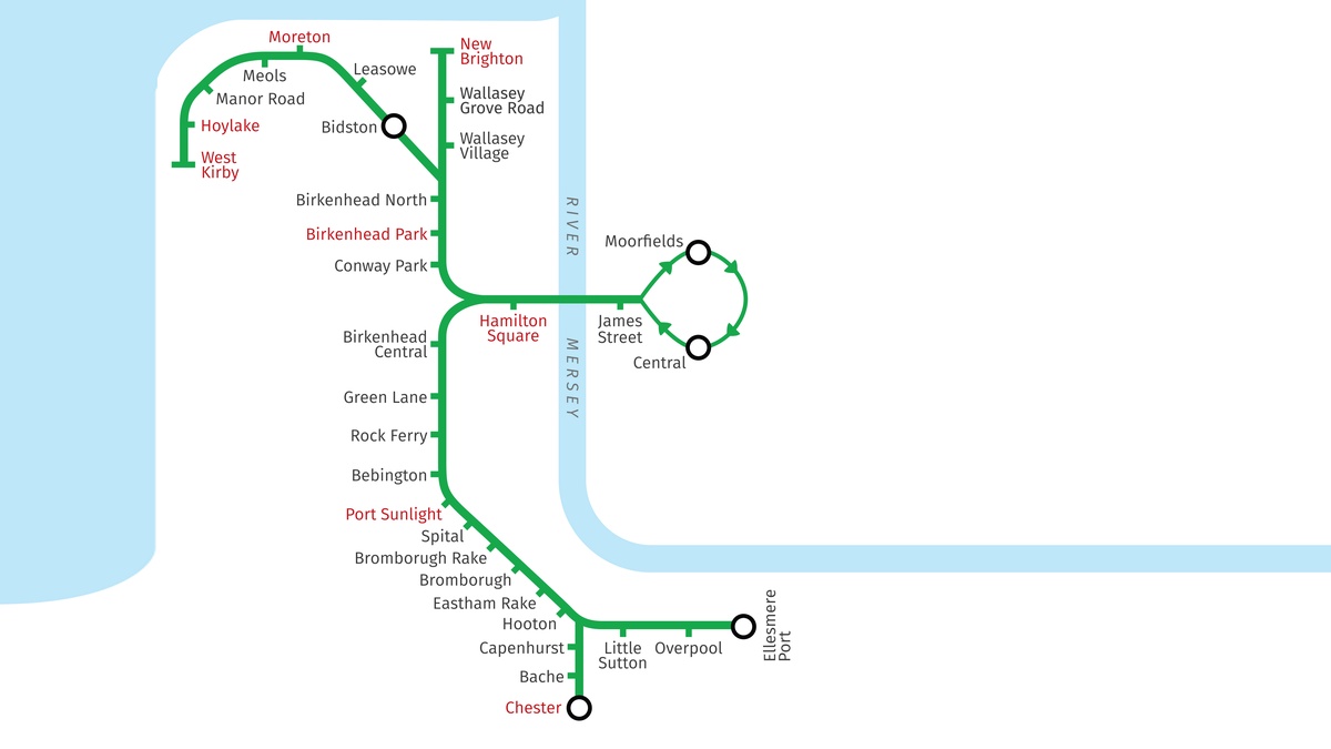 Langs toglinjene i Liverpool: Wirral Line | Liverpool FC Supporters ...